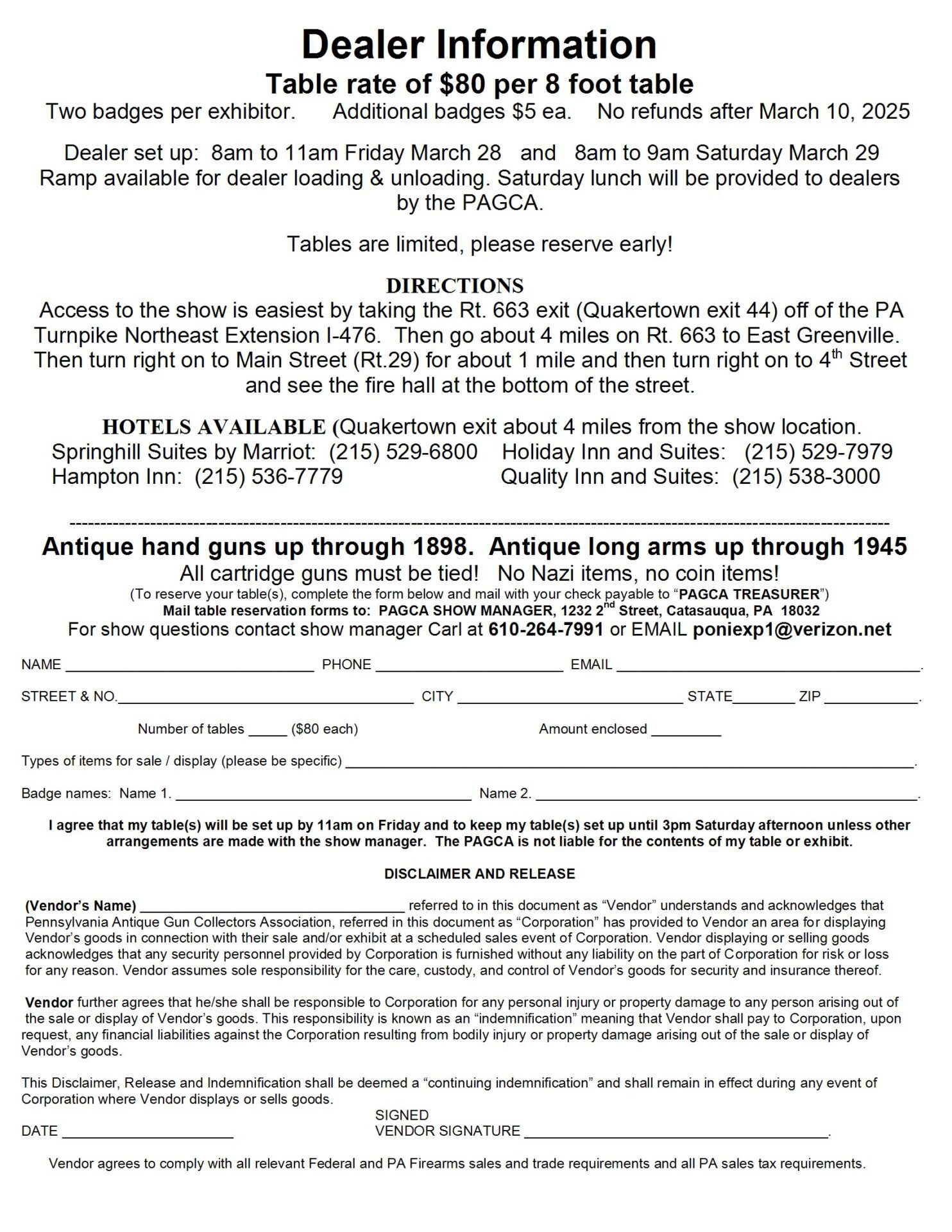 Gun and Antique Firearm Shows in Pennsylvania